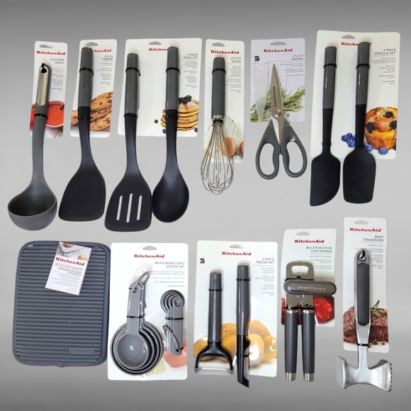 KitchenAid | Kitchen | Kitchenaid Dark Gray Kitchen Utensil 23piece ...